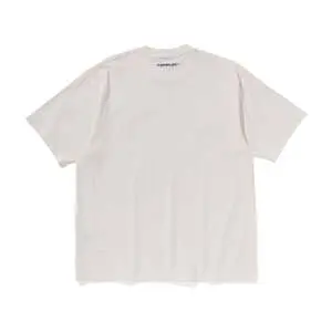 A BATHING APE Garment Dye Spray Print College Relaxed Fit T-shirt - Ivory