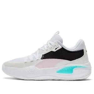 PUMA Court Rider Low Top Sneakers - White/black/pink