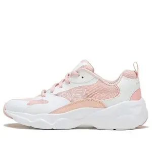 Sketchers D'lites Low Top Sneakers - White/pink