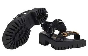 Gucci Leather Sandals With Horsebit Detailing