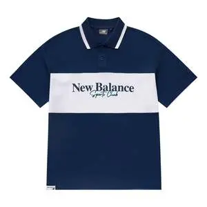 NEW BALANCE Polo T-shirt Asia Sizing 'blue White
