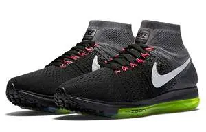 Nike Zoom All Out Flyknit - Black/white/green