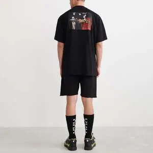 Off-White Ss22 Back Caravaggio Short Sleeve Loose Fit T-shirt - Black