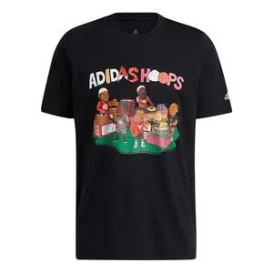 Adidas China S1 Tee Casual Basketball Sports Breathable Short Sleeve - Black