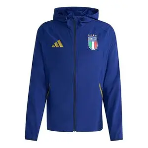 Adidas Italy Tiro Travel Full Zip Windbreaker - Victory Blue