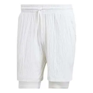 Adidas Aeroready Pro Two-in-one Seersucker Tennis Shorts - White