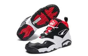 PUMA Source Vintage High Top Sneakers - Black/white/red