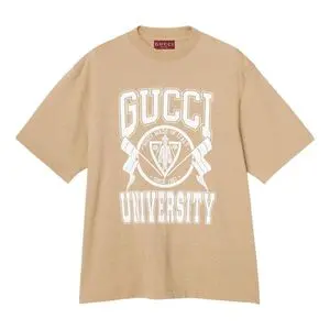 Gucci Cotton Jersey Printed T-shirt 'university Print