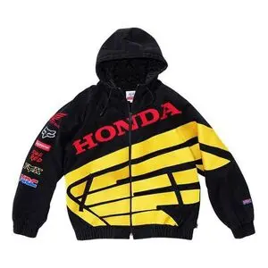 Supreme X Honda Fox Racing Puffy Zip Up Jacket - Black