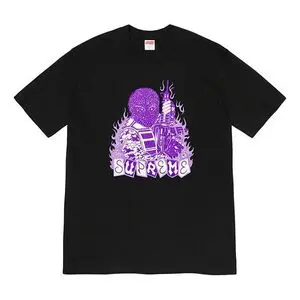 Supreme Fw19 Week 7 Mercenary Tee Mercenaries Printing Short Sleeve - Black