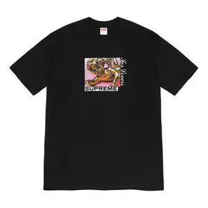 Supreme For Lovers" Graphic Print T-shirt - Green/graywhite/black
