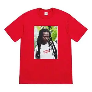Supreme Supreme Ss19 Buju Banton Tee Reggae Character Printing Short Sleeve Unisex Red Red