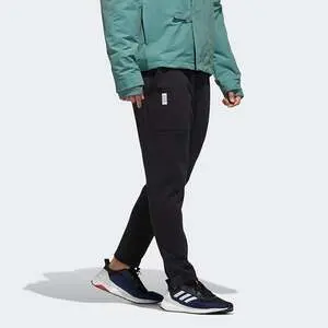 Adidas Solid Color Casual Running Sports Fleece Lined Long Pants