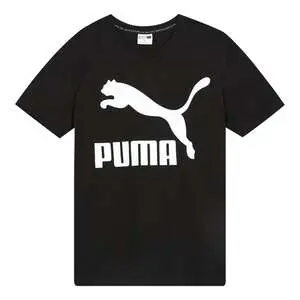 PUMA Casual Sports Round Neck Breathable Short Sleeve - Black