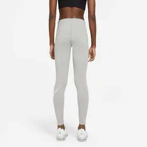 Nike Essential Mid-rise Swoosh Leggings - Grey/white