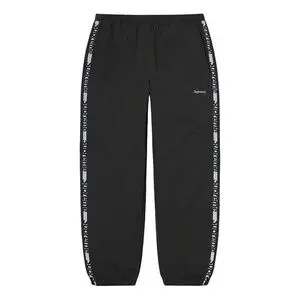 Supreme Reflective Zip Track Pants 'black White - Black/white