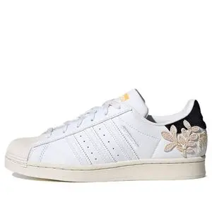 Adidas Superstar Sneakers With Floral Embellishments - White/black