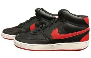 Nike Court Vision Mid Sneakers - Black/red
