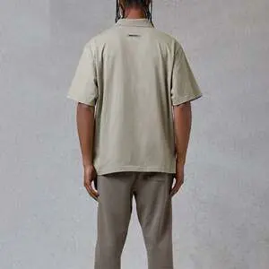 Fear Of God Fw20 Logo Polo Shirt 'olive - Grey/green
