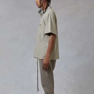 Fear Of God Fw20 Logo Polo Shirt 'olive - Grey/green