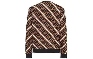 Fendi Logo Cotton Colorblock Sports Sweatshirt