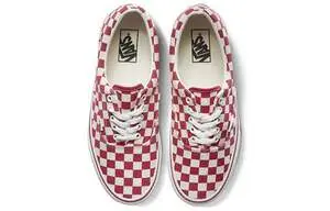VANS Era Checkerboard Lace-up Sneakers - Red/white