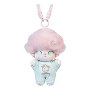 POP MART Dimoo Crush On Coffee Plush Keychain Grapefruit Americano - Multi-color