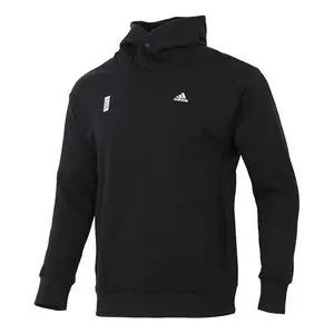 Adidas Graphic Print Hooded Pullover - Black