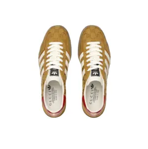 Adidas X Gucci Gazelle Gg Monogram Sneakers - Brown/black