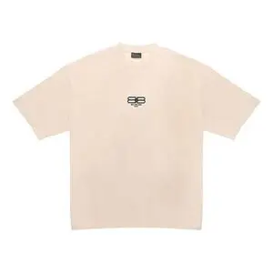 Balenciaga Bb Paris Icon T-shirt Medium Fit 'beige Black