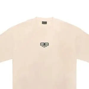 Balenciaga Bb Paris Icon T-shirt Medium Fit 'beige Black