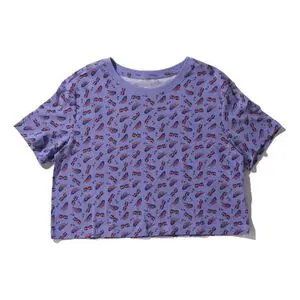 Nike All-over Print Cropped T-shirt - Purple