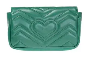 Gucci Gg Marmont Quilted Leather Super Mini Shoulder Bag - Green
