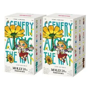 POP MART Molly Scenery Along The Way 20th Anniversary Series Figures Sealed Case - Multi-color