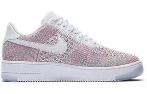Nike Force 1 Flyknit Low Sneakers - White/pink