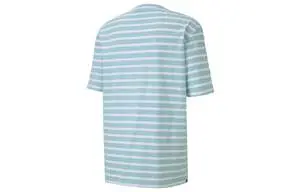 PUMA Downtown Strlped Stripe Round Neck Short Sleeve