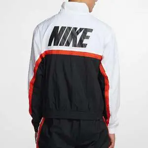 Nike Throwback Woven Sports Basketball Jacket - Black/white