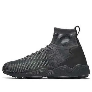 Nike Flyknit Mercurial Xi High Top Sneakers - Black