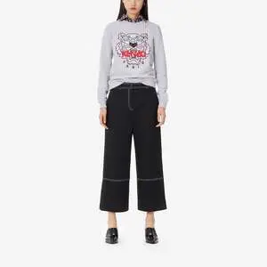 Kenzo Tiger Head Embroidery Crewneck Sweatshirt