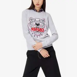 Kenzo Tiger Head Embroidery Crewneck Sweatshirt