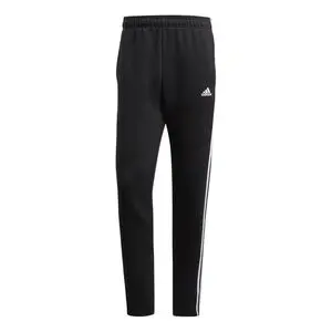 Adidas Solid Color Stripe Knit Sports Pants/trousers/joggers Black - Default Color
