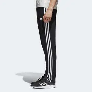 Adidas Solid Color Stripe Knit Sports Pants/trousers/joggers Black