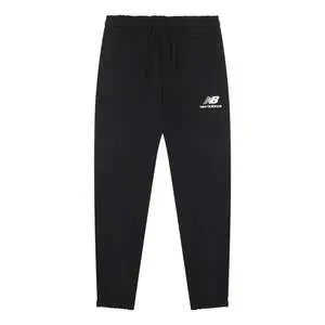 NEW BALANCE Essentials Stacked Logo Sweatpants Asia Sizing 'black White - Black/white
