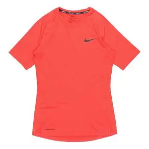 Nike Pro Logo Training Quick Dry Tight Short Sleeve - Red
