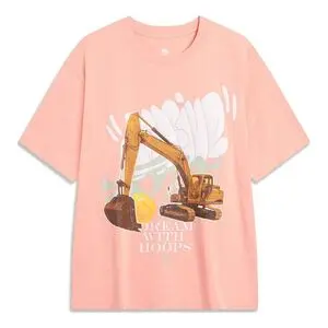 LI-NING Badfive Graphic T-shirt 'pink - Pink/multi-color