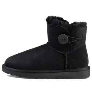 UGG Mini Bailey Button Ankle Boots - Black