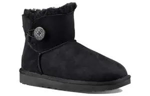 UGG Mini Bailey Button Ankle Boots - Black