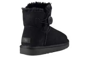 UGG Mini Bailey Button Ankle Boots - Black