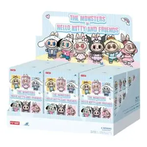 POP MART The Monsters X Hello Kitty And Friends Series Vinyl Plush Pendant Sealed Case - Multi-color