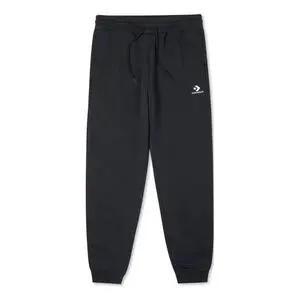 CONVERSE Go-to Embroidered Star Chevron Standard-fit Fleece Sweatpants Asia Sizing - Black